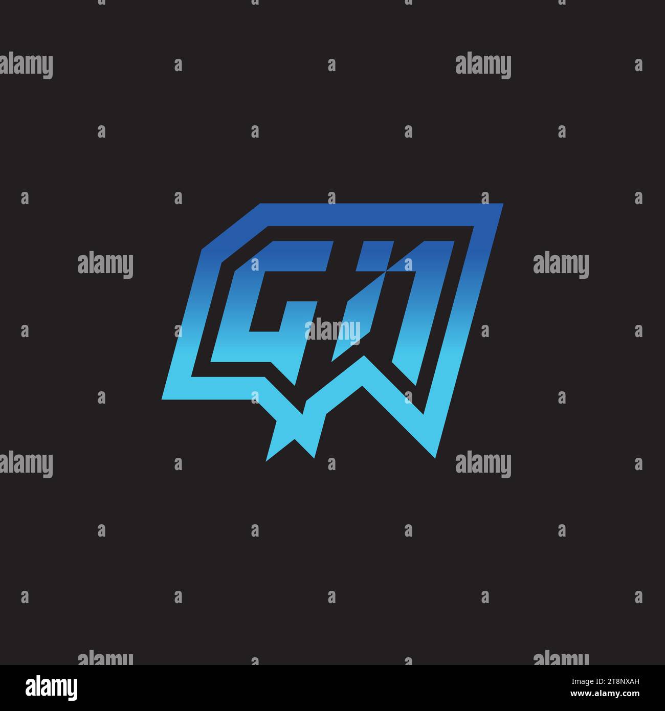 GN initial inspiration logo design esport and gaming clan ideas Stock ...