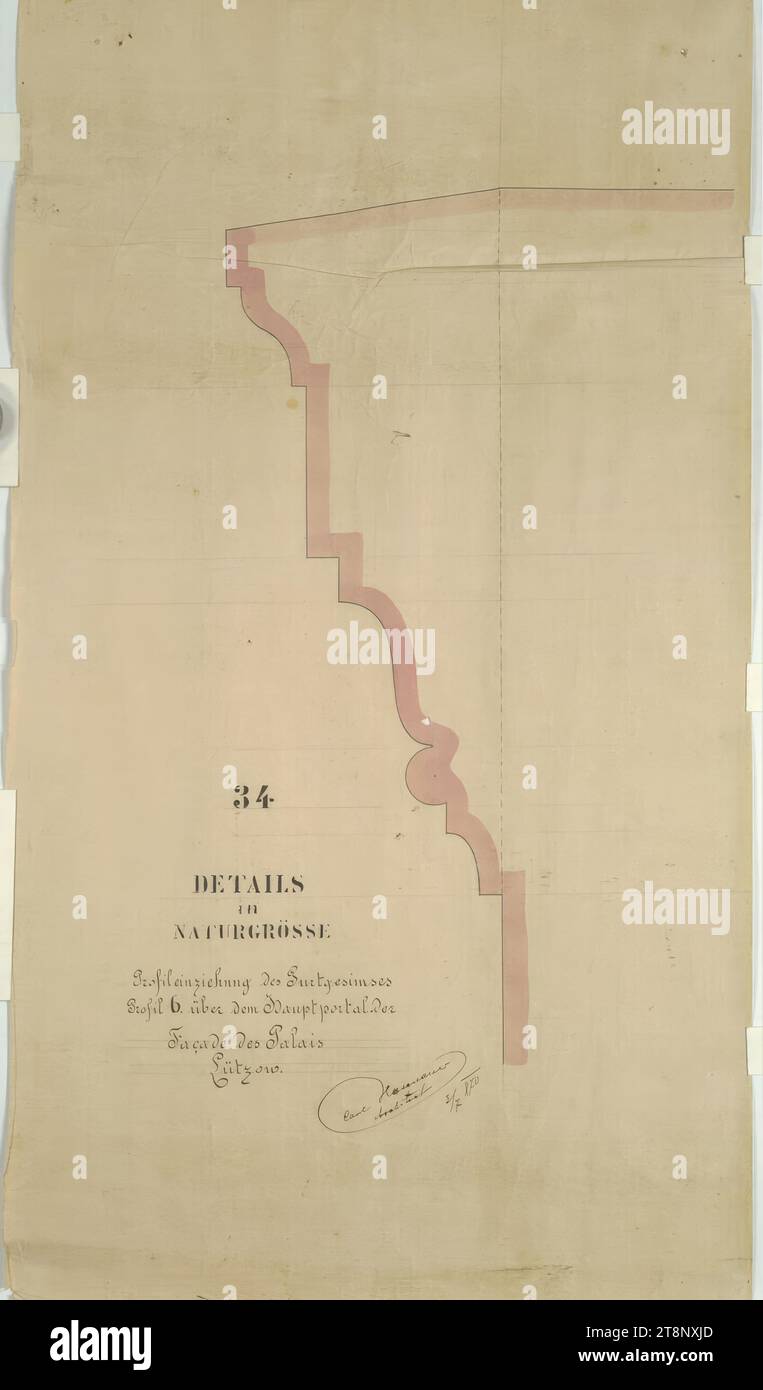 Vienna I, Bösendorferstraße 13, Palais Lützow, belt cornice above the ...