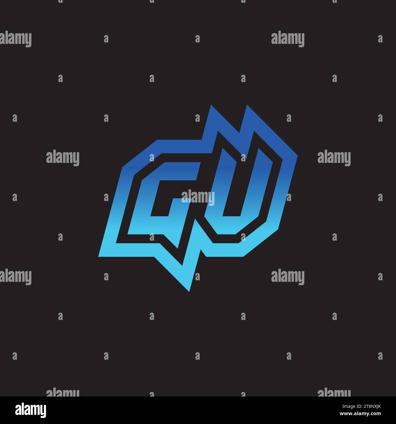 GV initial inspiration logo design esport and gaming clan ideas Stock ...