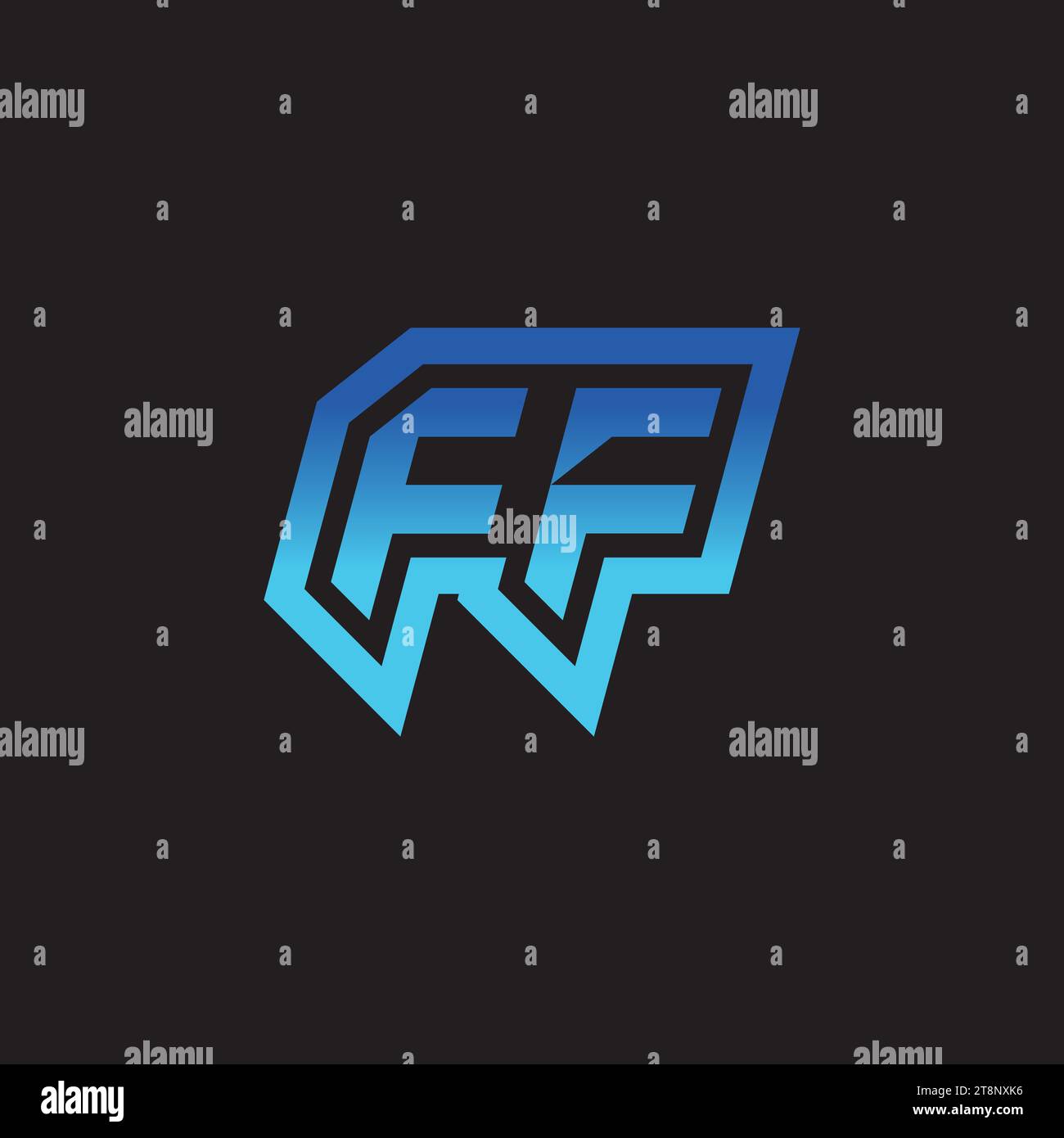 FF initial inspiration logo design esport and gaming clan ideas Stock ...