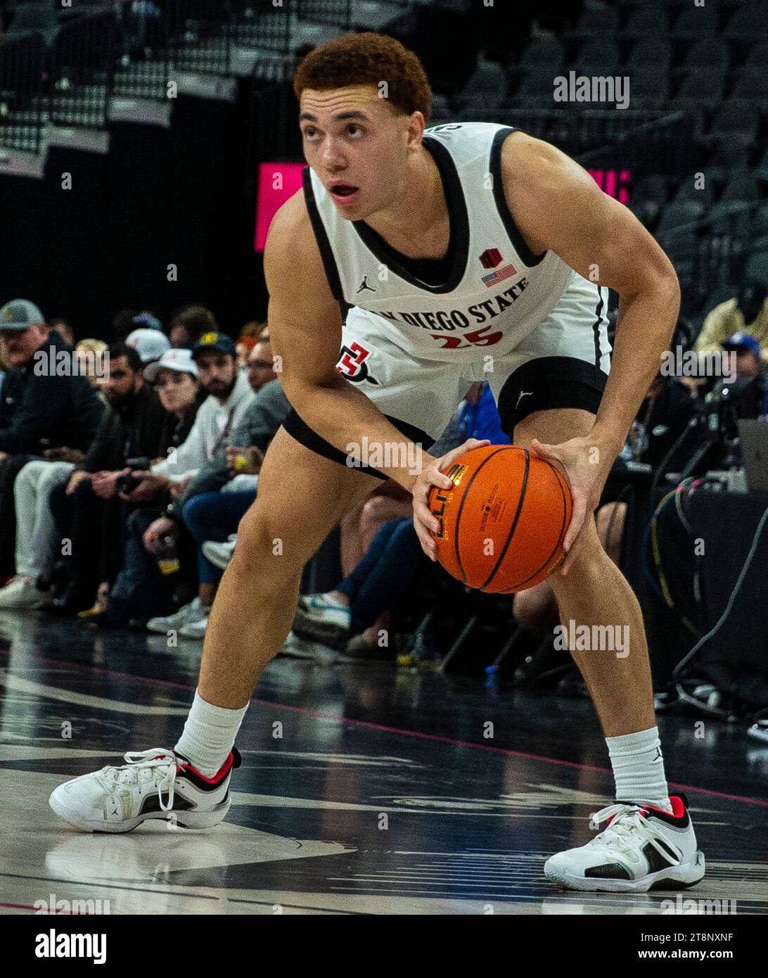 eNovember 19 2023 Las Vegas, NV U.S.A. San Diego State forward Elijah ...
