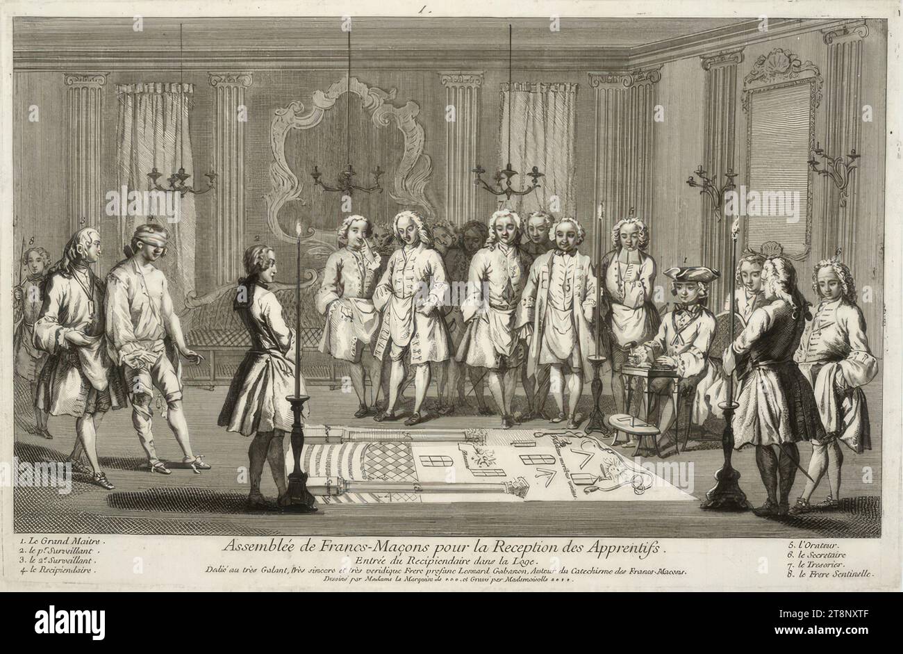 Masonic Assembly, Anonymous ( (Mad. la Marquise de ***)), 1742, print ...