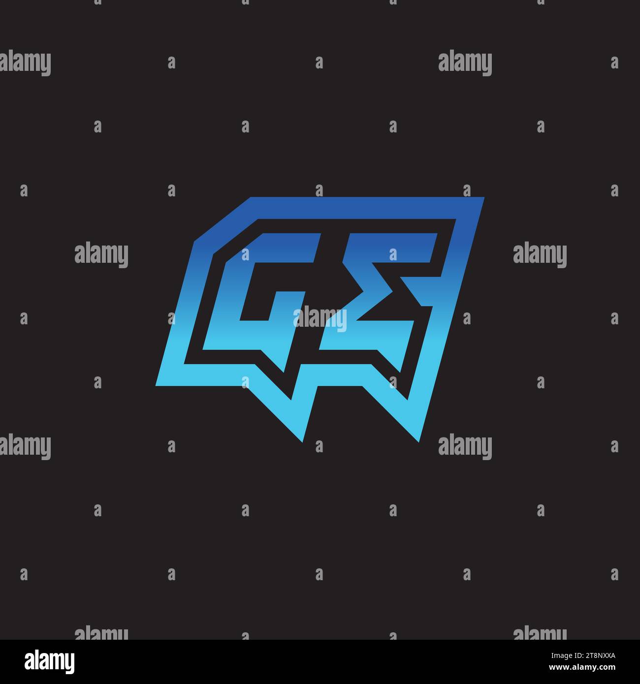 GE initial inspiration logo design esport and gaming clan ideas Stock ...