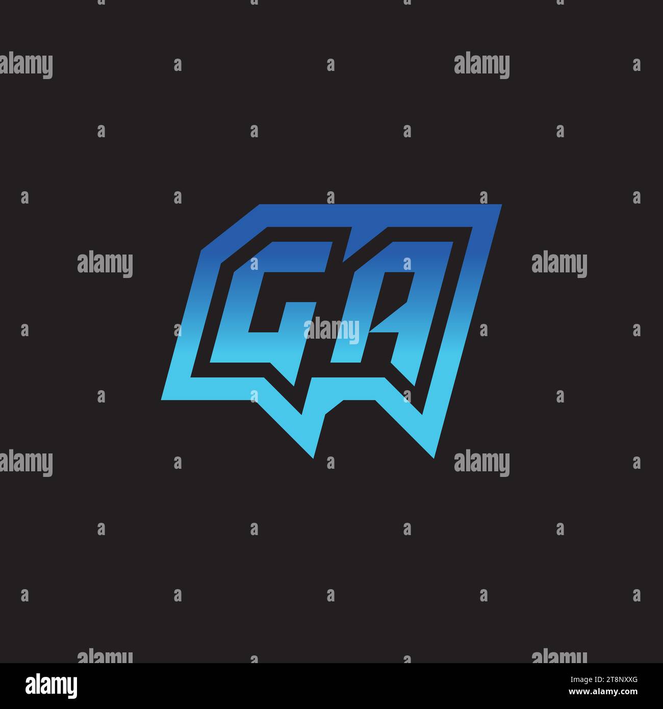 GA initial inspiration logo design esport and gaming clan ideas Stock ...