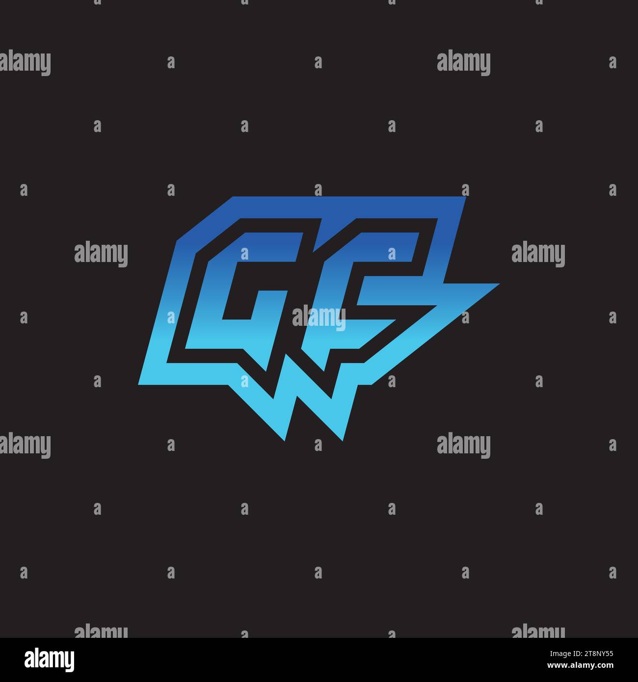 GC initial inspiration logo design esport and gaming clan ideas Stock ...