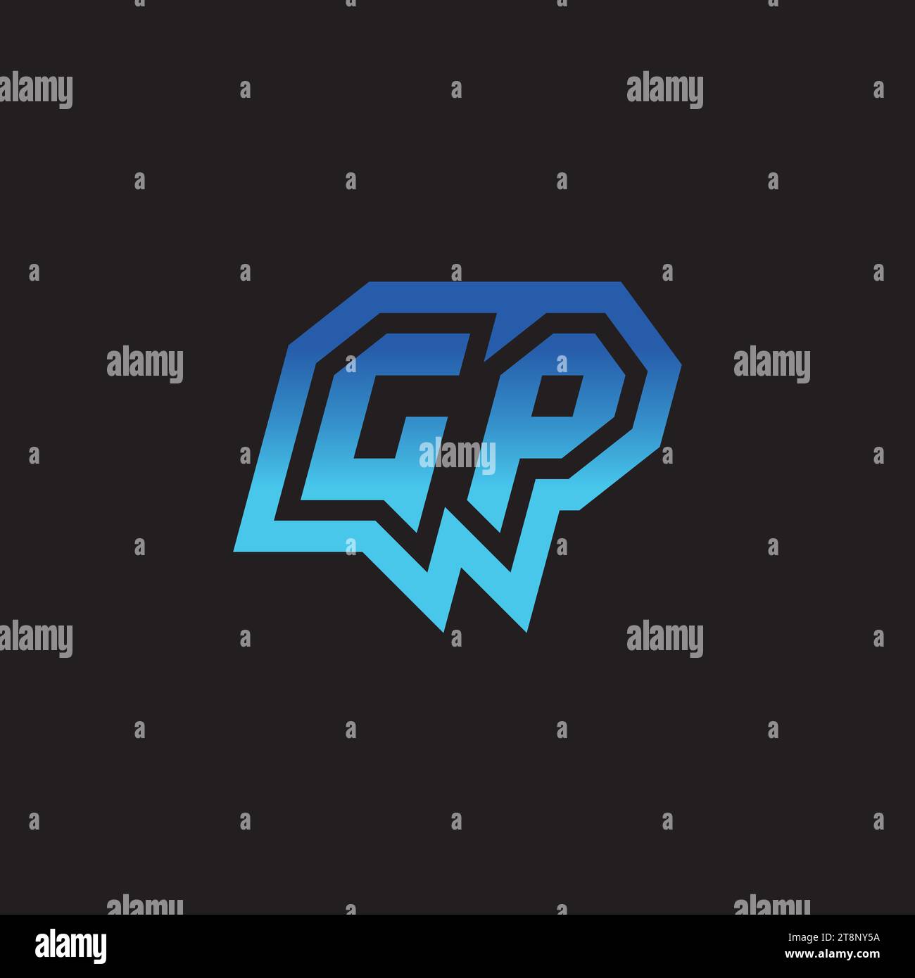GP initial inspiration logo design esport and gaming clan ideas Stock ...