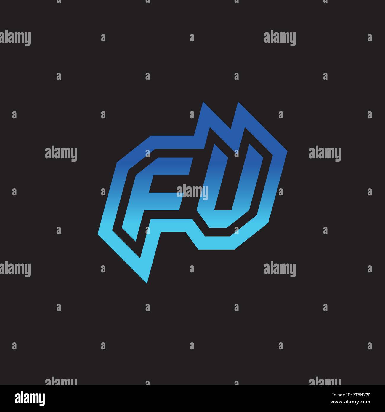 FV initial inspiration logo design esport and gaming clan ideas Stock ...