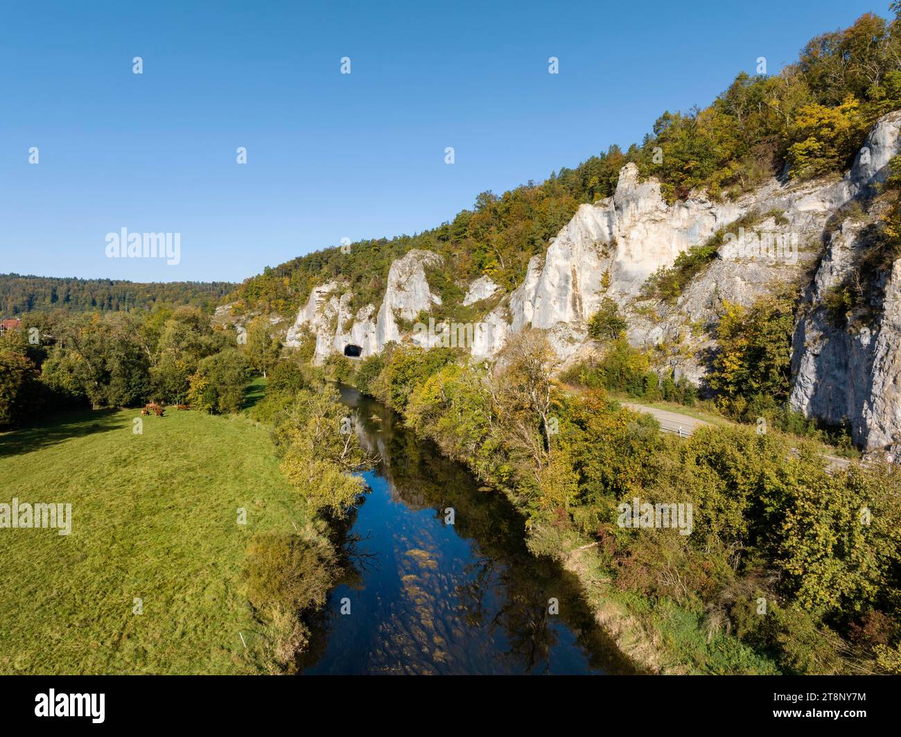 Aerial view limestone formation danube hi-res stock photography and ...