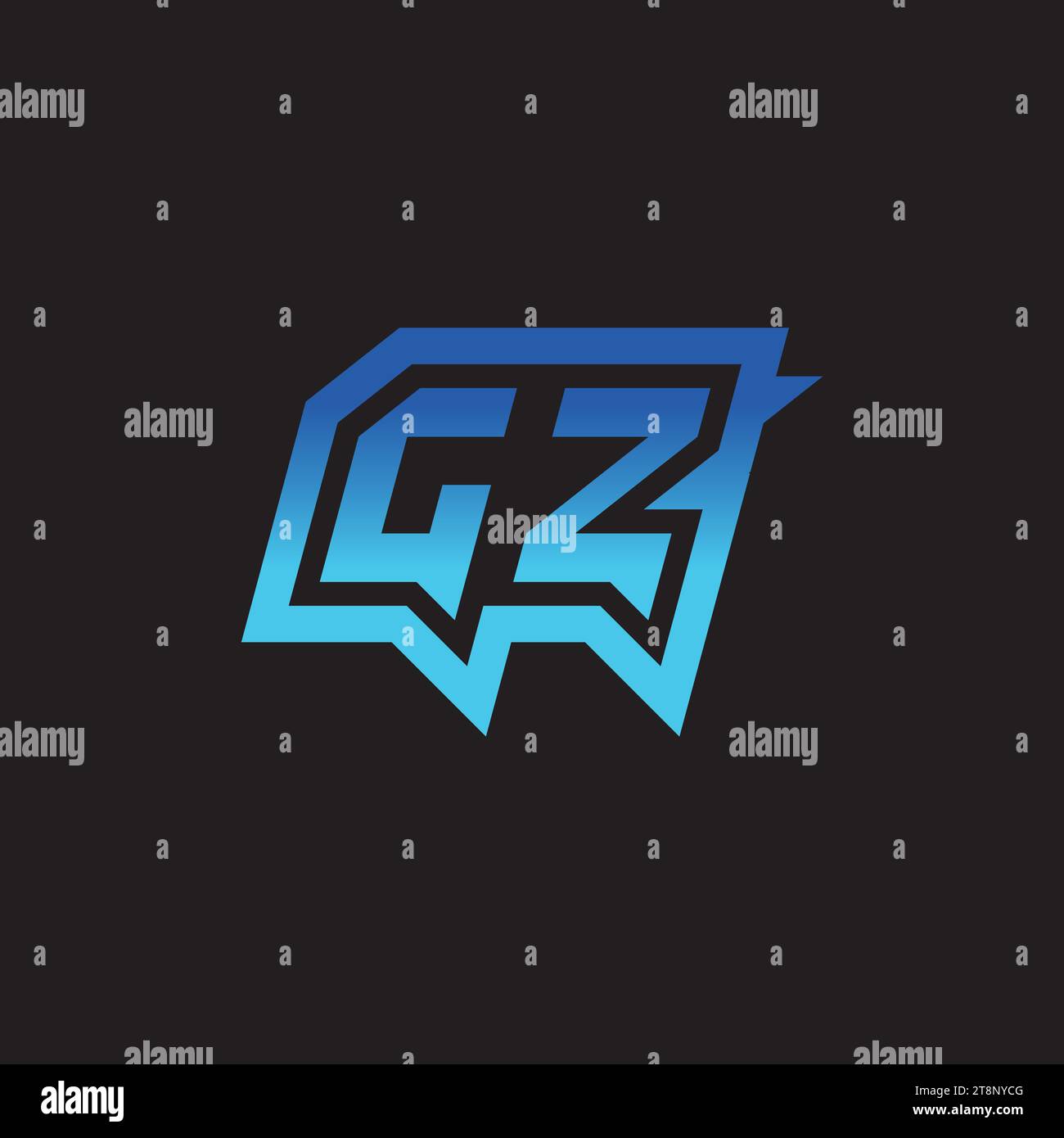 GZ initial inspiration logo design esport and gaming clan ideas Stock ...