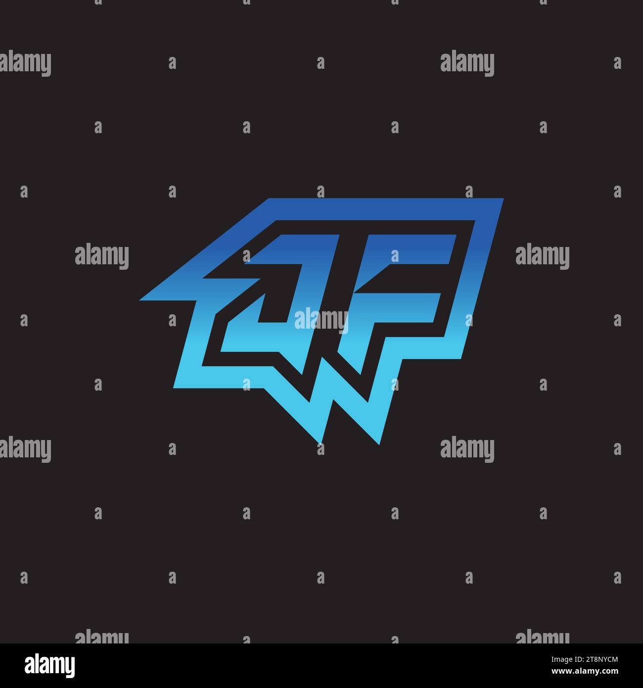 JF initial inspiration logo design esport and gaming clan ideas Stock ...