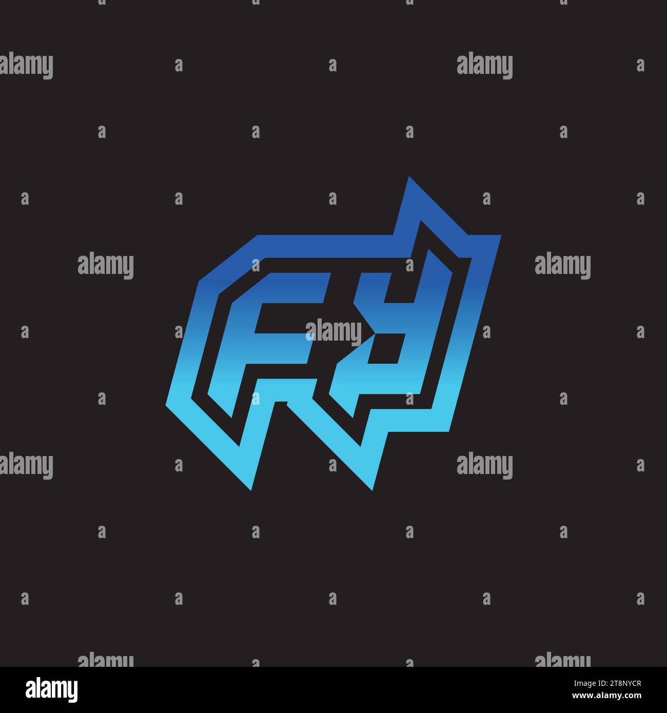 FY initial inspiration logo design esport and gaming clan ideas Stock ...
