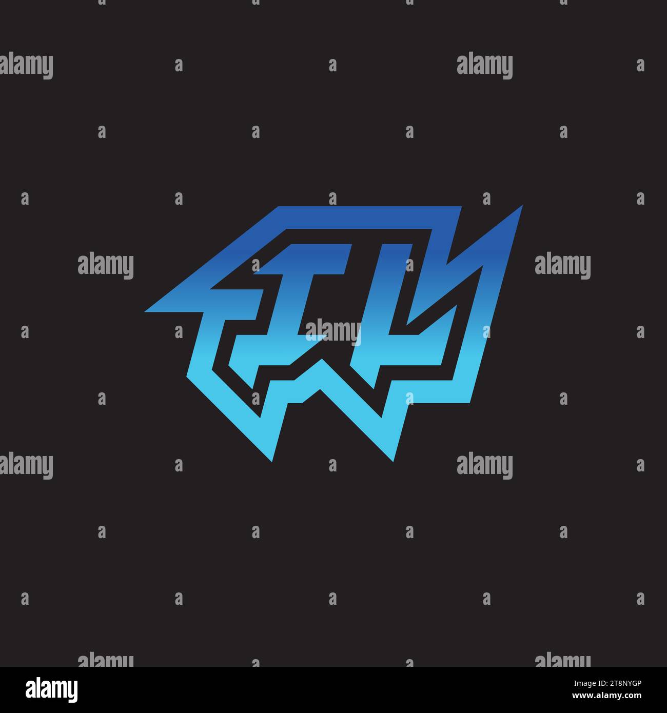 IL initial inspiration logo design esport and gaming clan ideas Stock ...