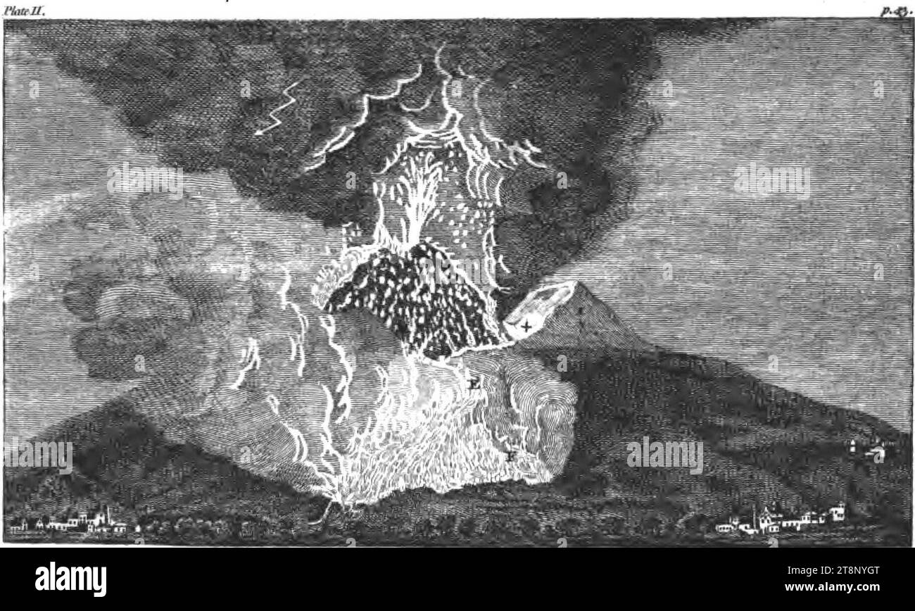 Vesuvius eruption in 1767 plate2 by William Hamilton Stock Photo - Alamy