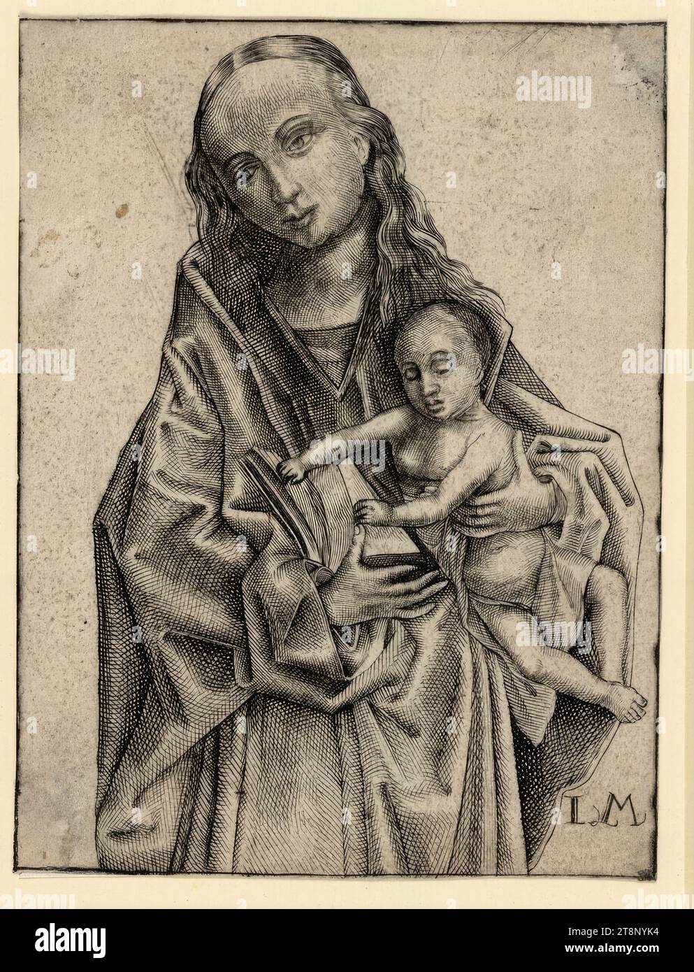 Maria with child, anonymous, 16th century, printmaking, copper ...
