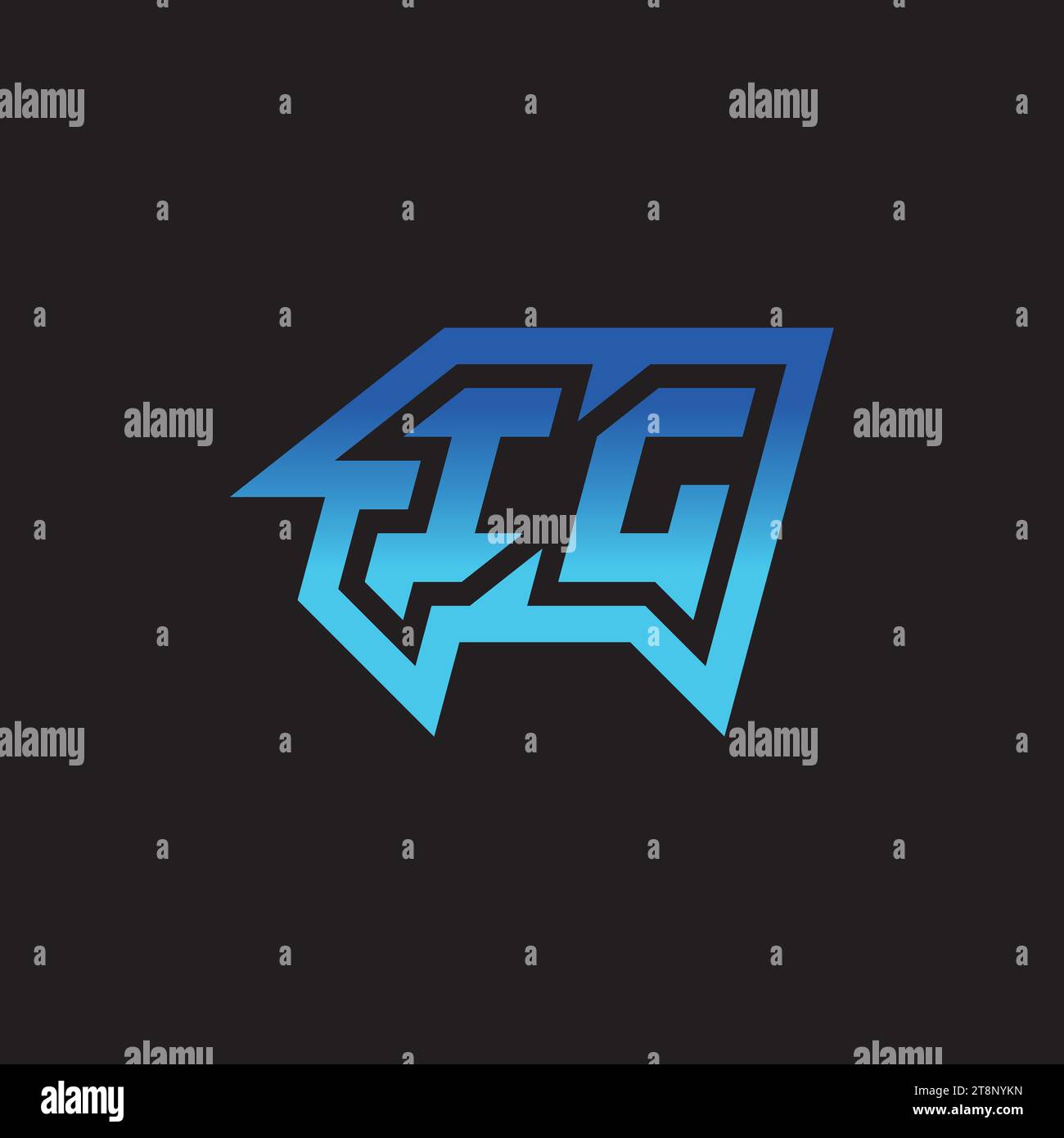 IG initial inspiration logo design esport and gaming clan ideas Stock ...