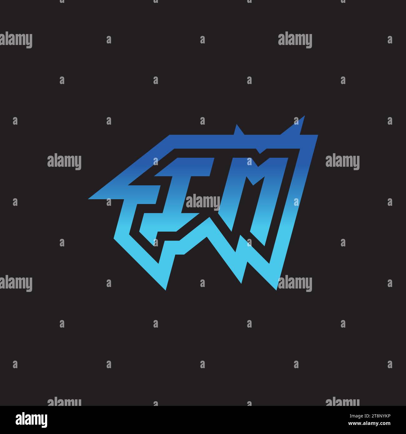 IM initial inspiration logo design esport and gaming clan ideas Stock ...