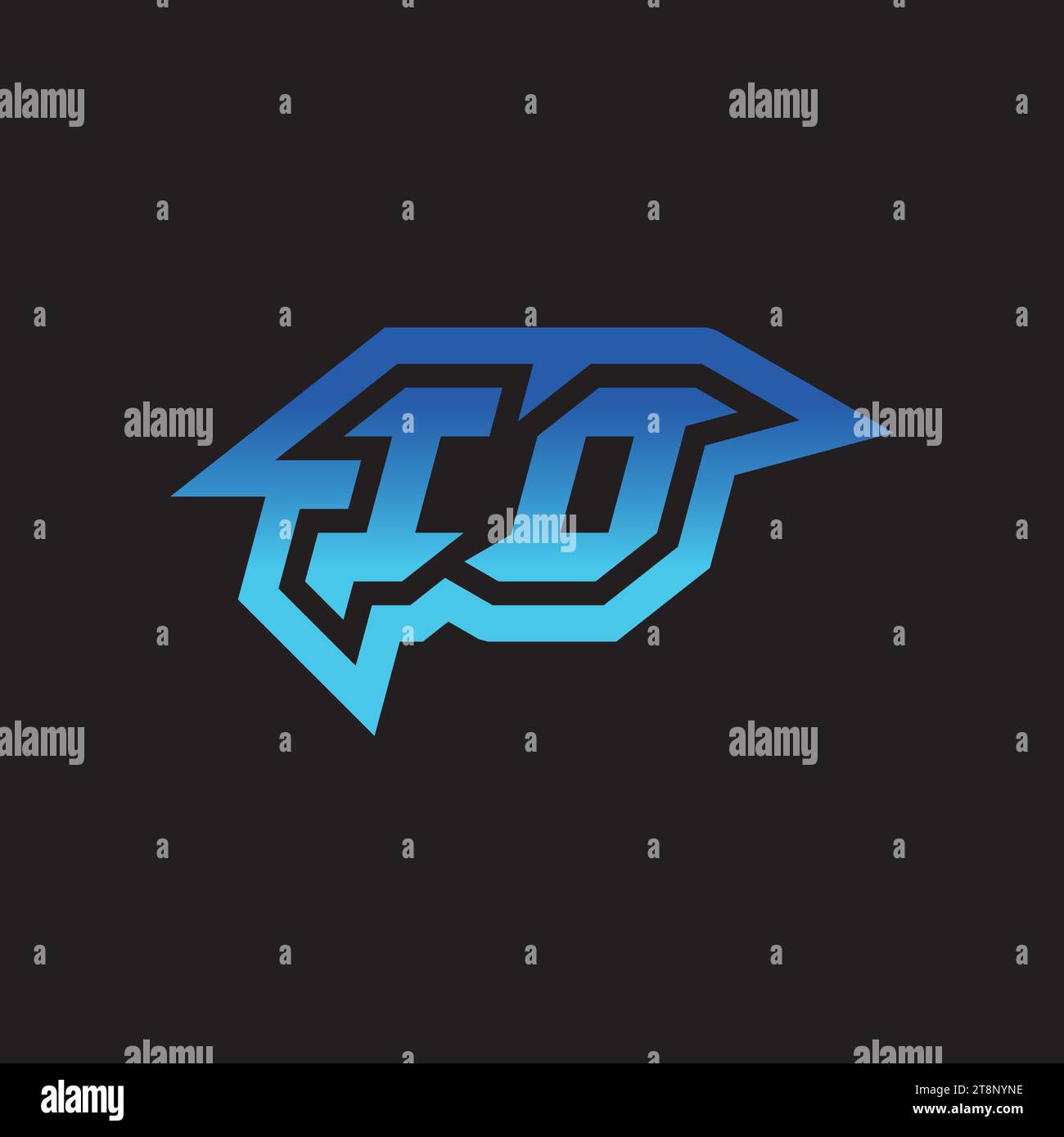 IO initial inspiration logo design esport and gaming clan ideas Stock ...
