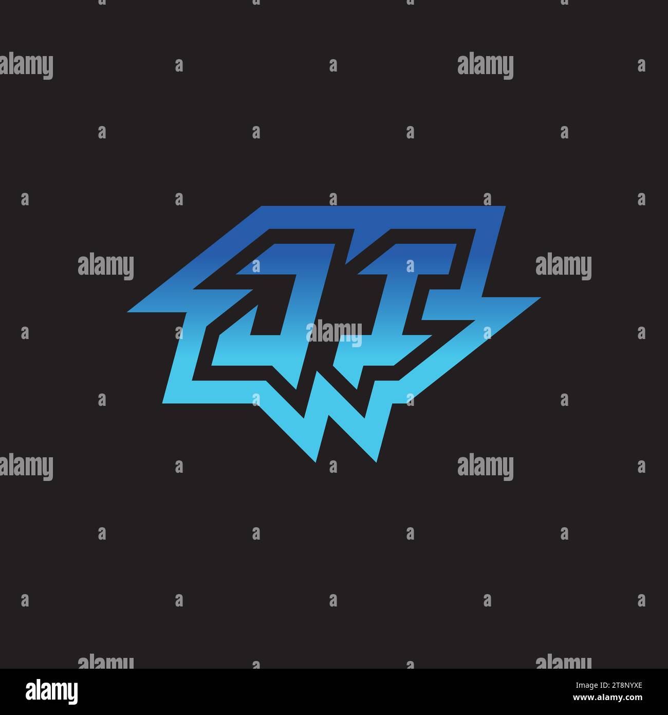 JI initial inspiration logo design esport and gaming clan ideas Stock ...