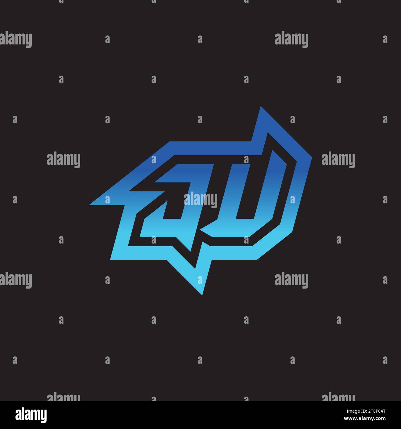 JU initial inspiration logo design esport and gaming clan ideas Stock ...