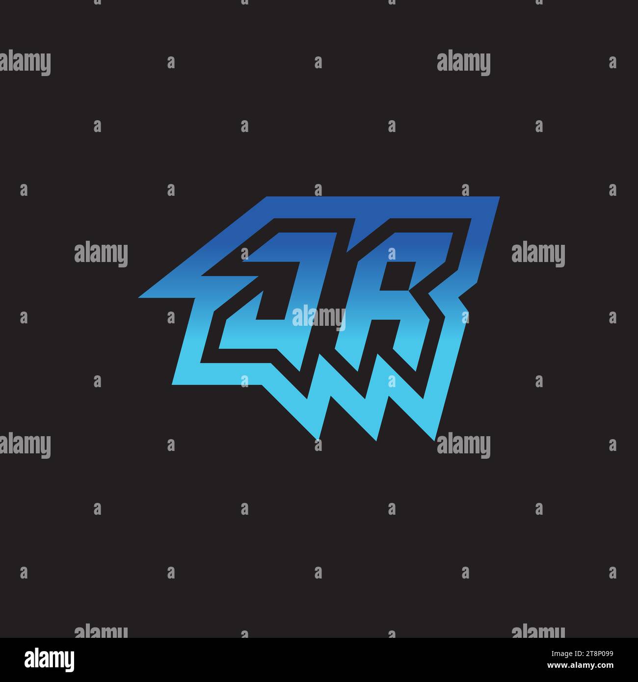 JR initial inspiration logo design esport and gaming clan ideas Stock ...
