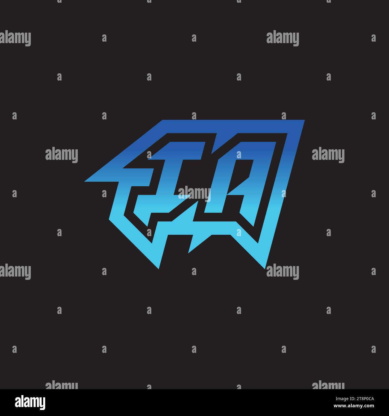 IA initial inspiration logo design esport and gaming clan ideas Stock ...