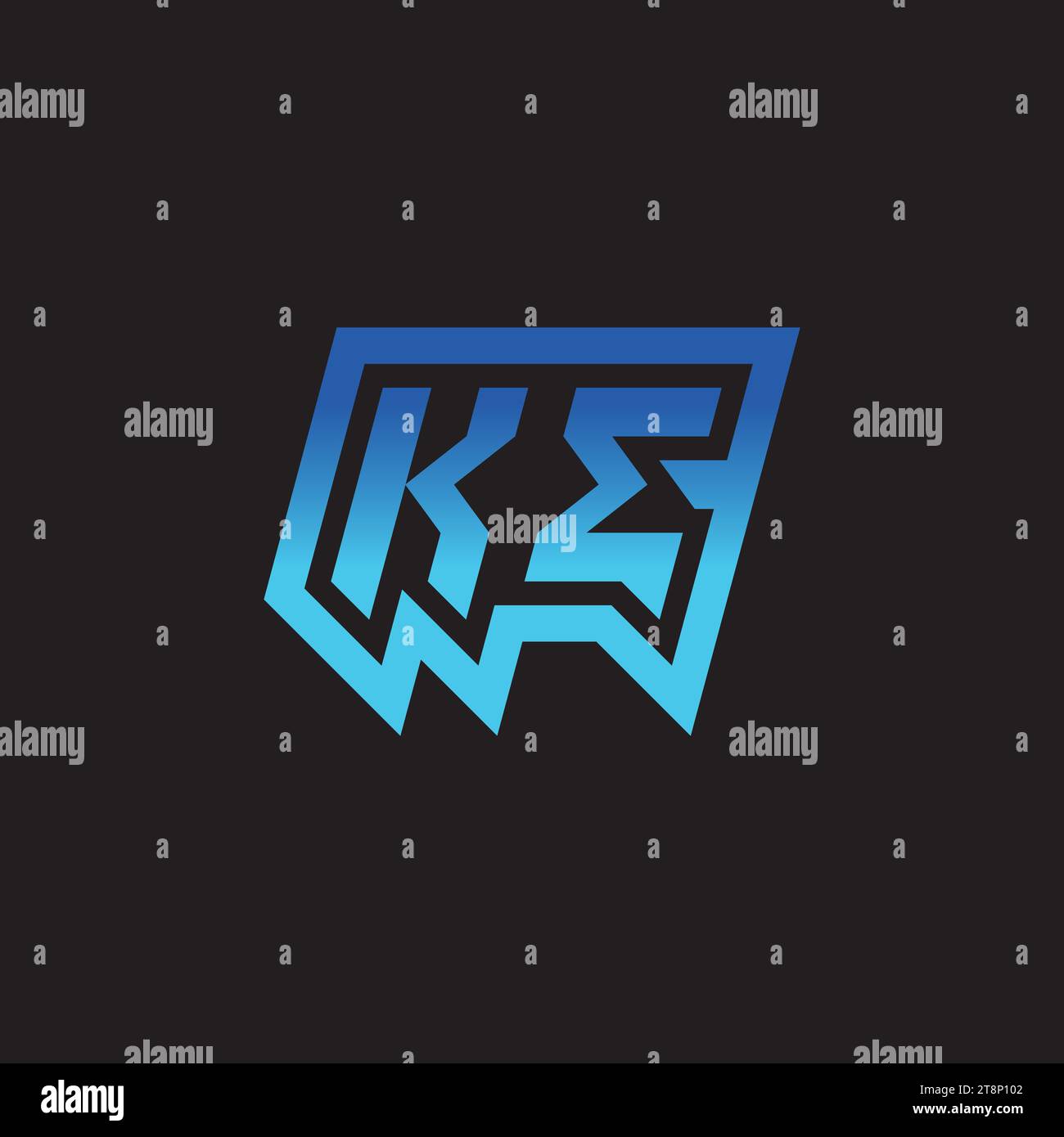 KE initial inspiration logo design esport and gaming clan ideas Stock ...