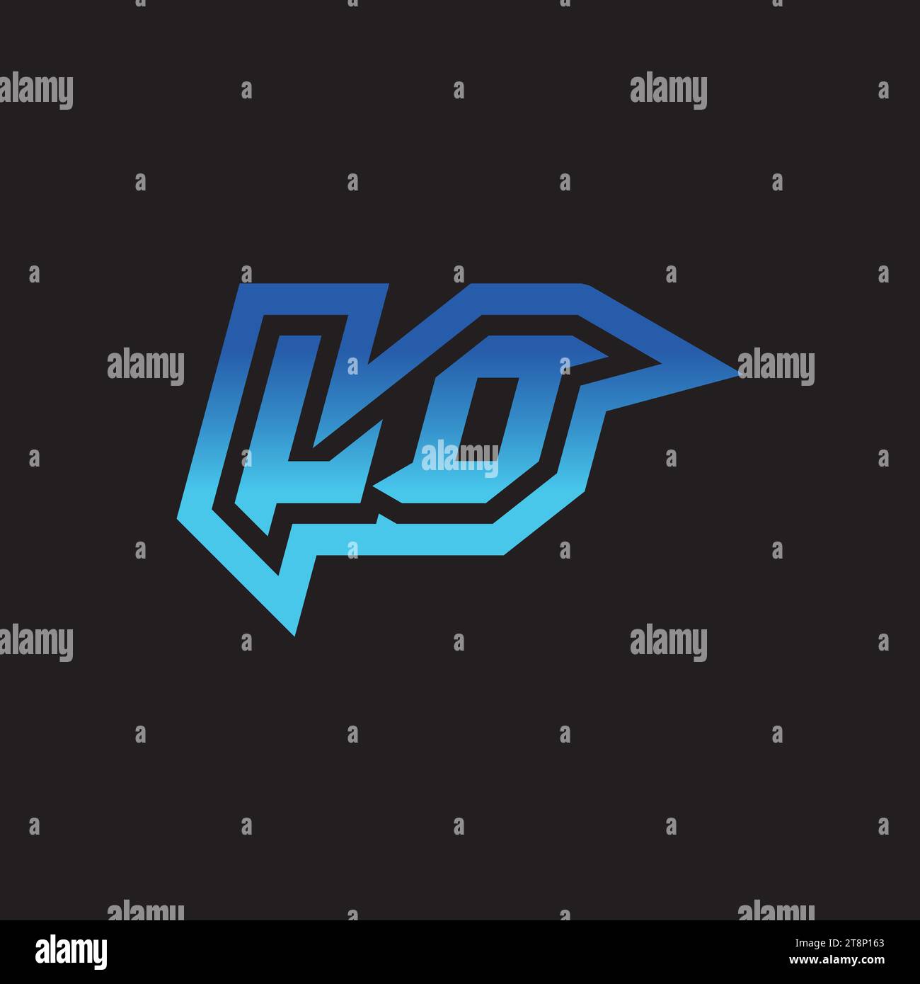 LO initial inspiration logo design esport and gaming clan ideas Stock ...
