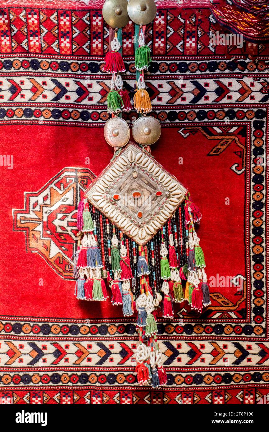 Selection of Ottoman Turkish traditional tassels in various colors ...