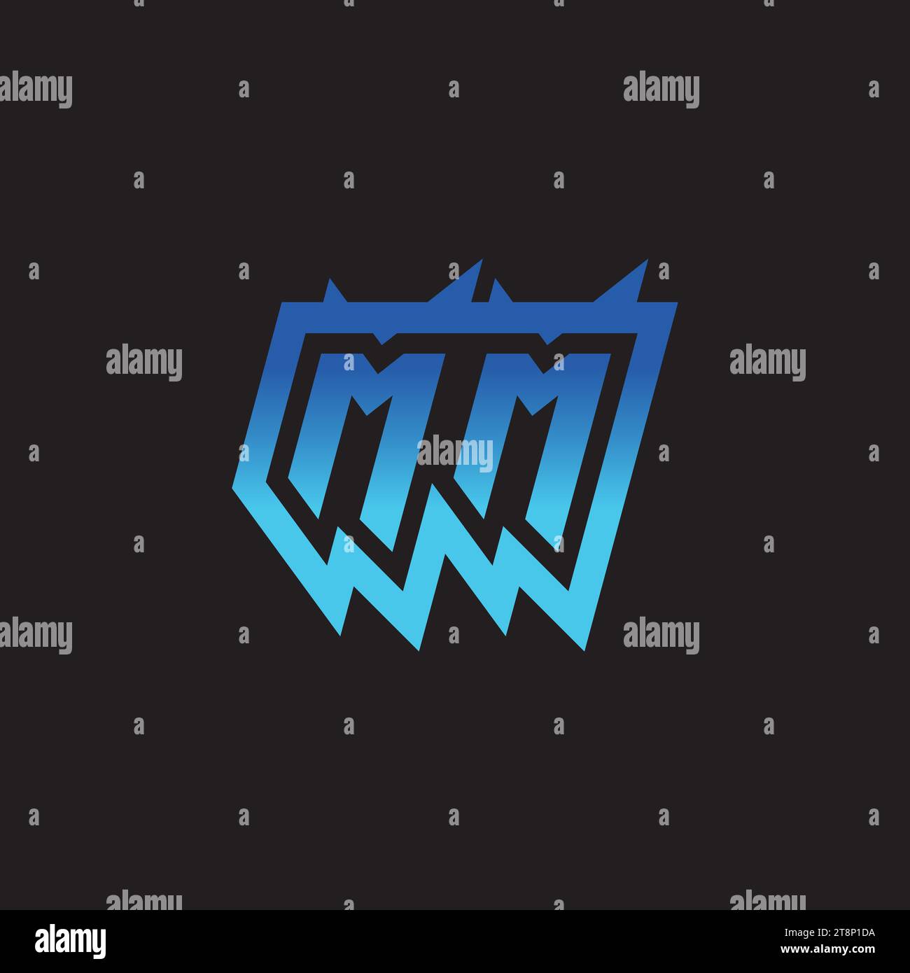 MM initial inspiration logo design esport and gaming clan ideas Stock ...