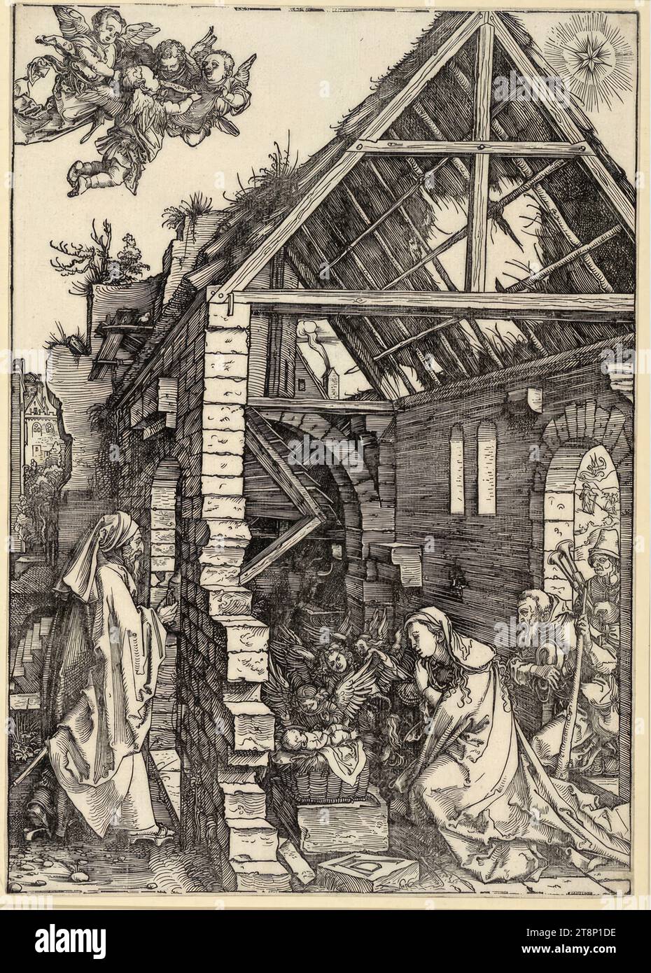 The Nativity (Adoration of the Shepherds) (Marienleben, 10), The Marienleben, Albrecht Dürer ...