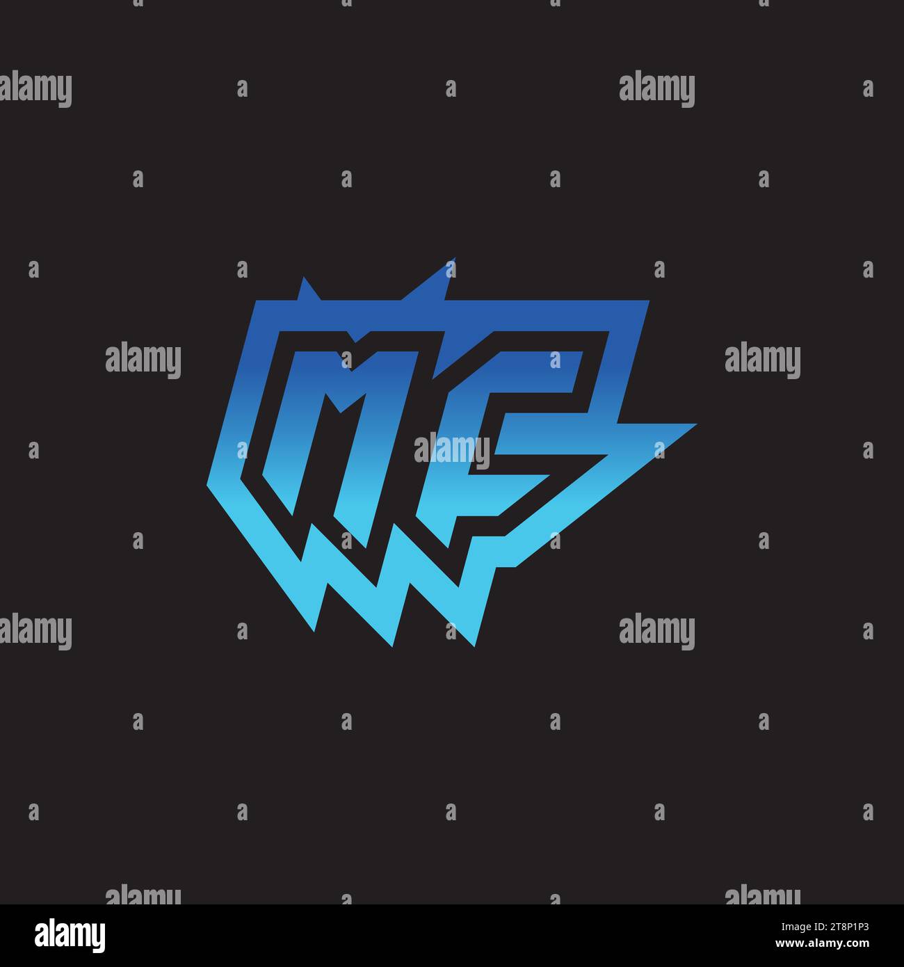 MC initial inspiration logo design esport and gaming clan ideas Stock ...