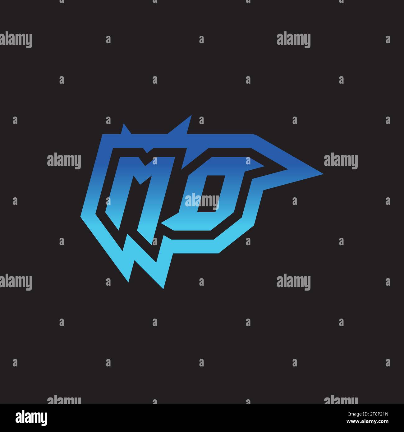 MO initial inspiration logo design esport and gaming clan ideas Stock ...