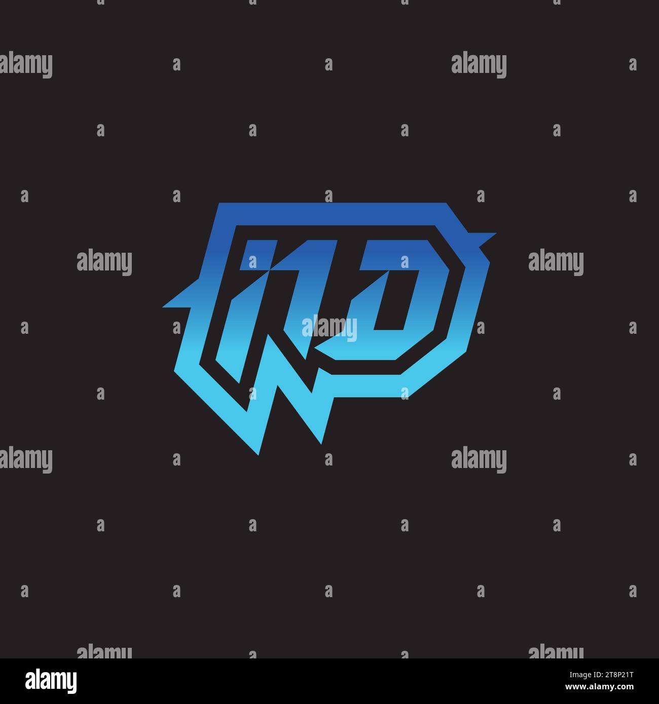 ND initial inspiration logo design esport and gaming clan ideas Stock ...