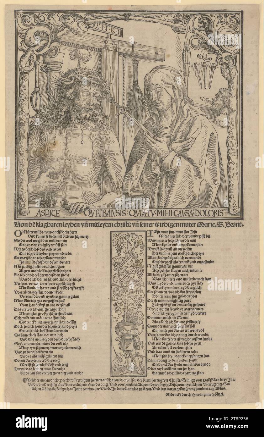 Christ as the Man of Sorrows and the Mater dolorosa (devotional and ...