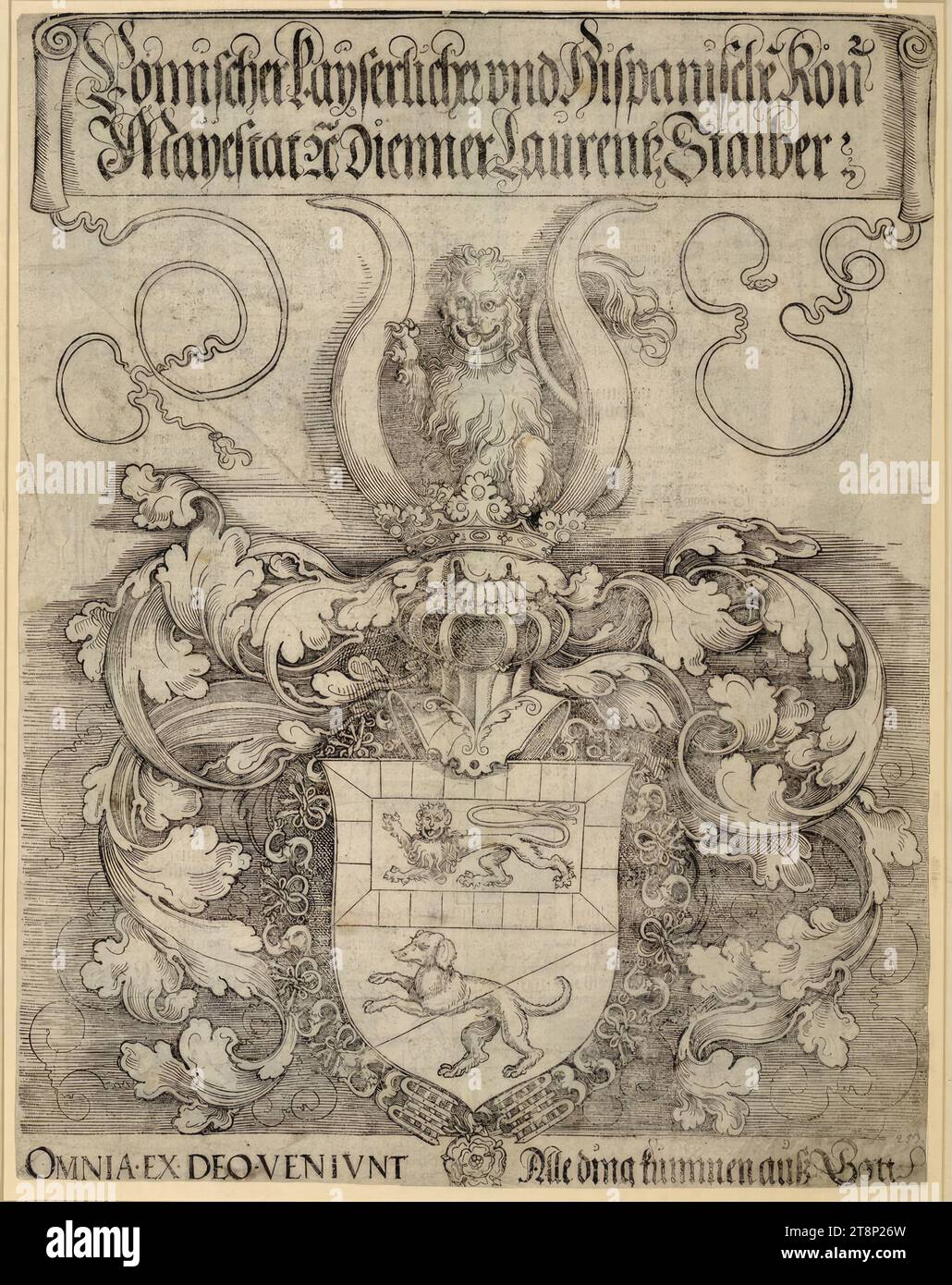 The second coat of arms of Lorenz Staiber (Stauber), Albrecht Dürer ...