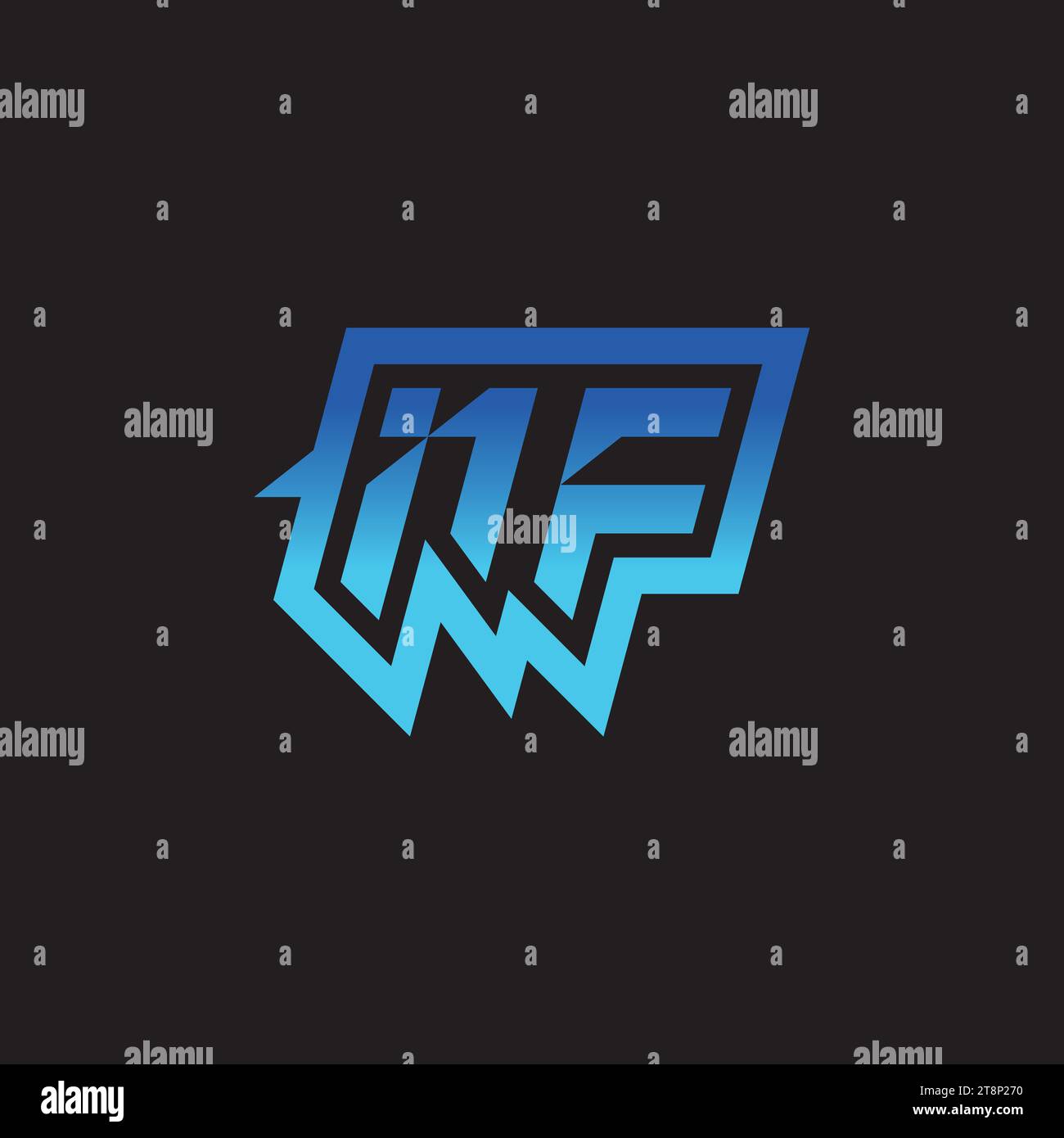 Nf logo concept design hi-res stock photography and images - Alamy