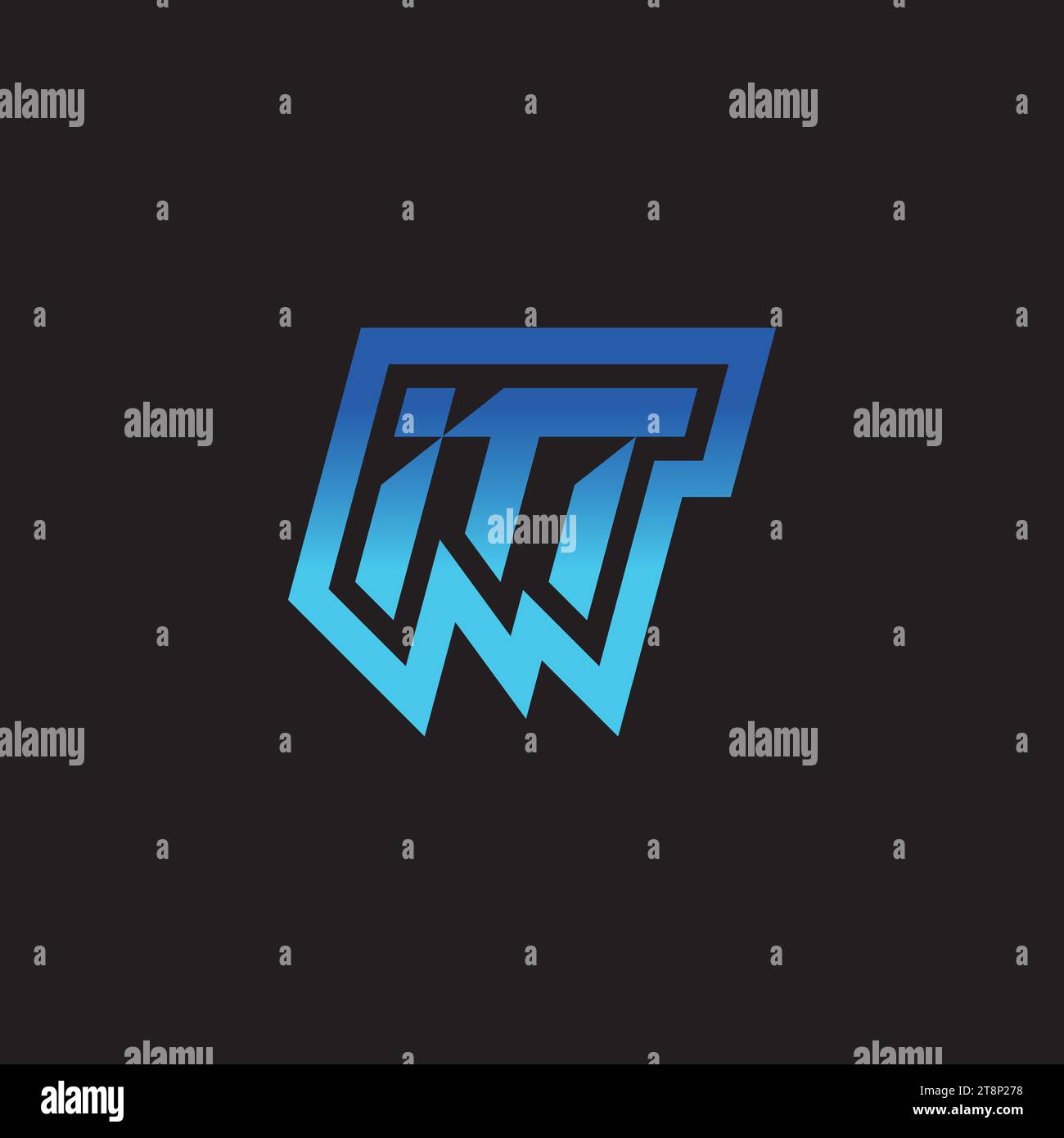 NT initial inspiration logo design esport and gaming clan ideas Stock ...