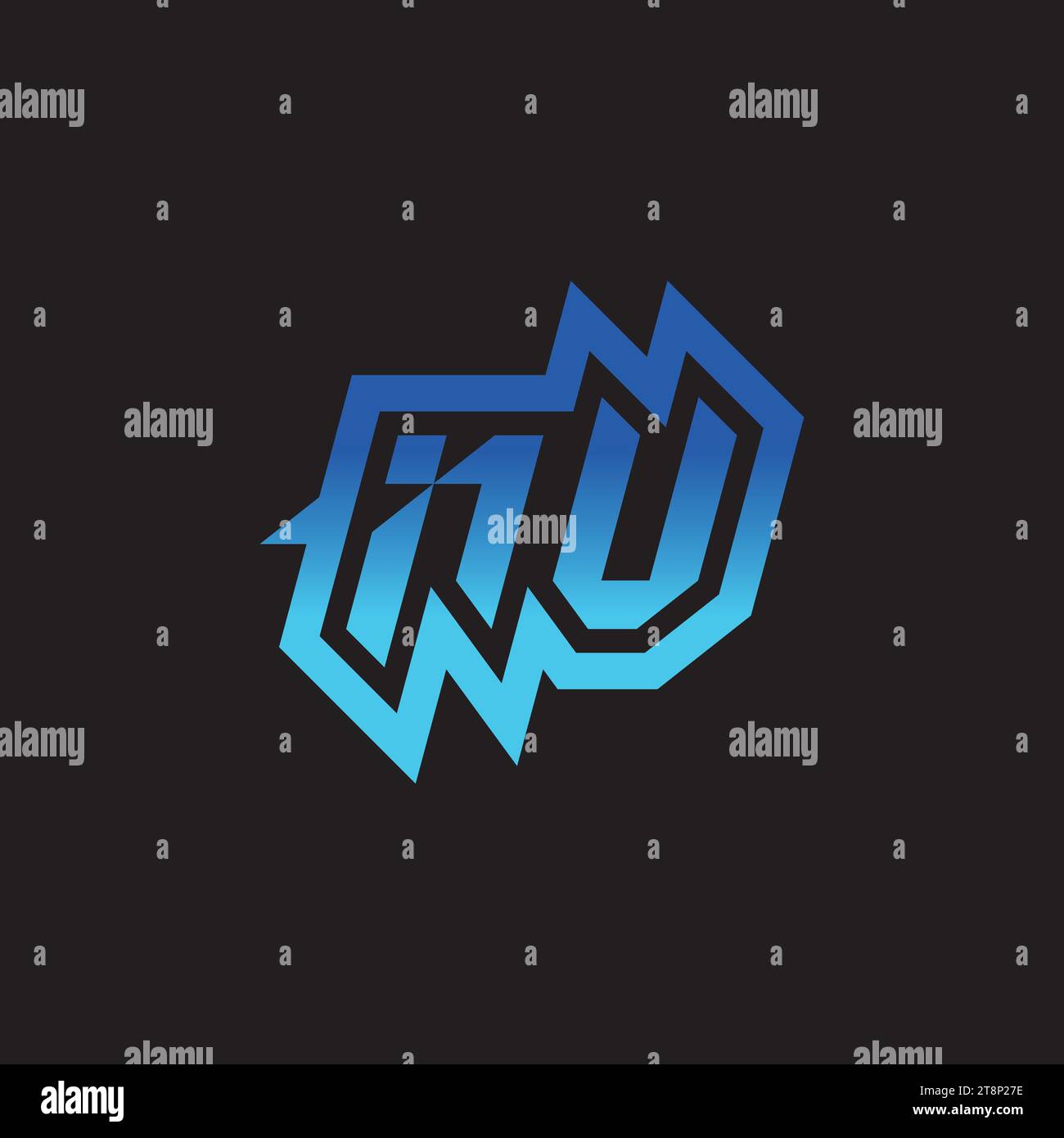 NV initial inspiration logo design esport and gaming clan ideas Stock ...