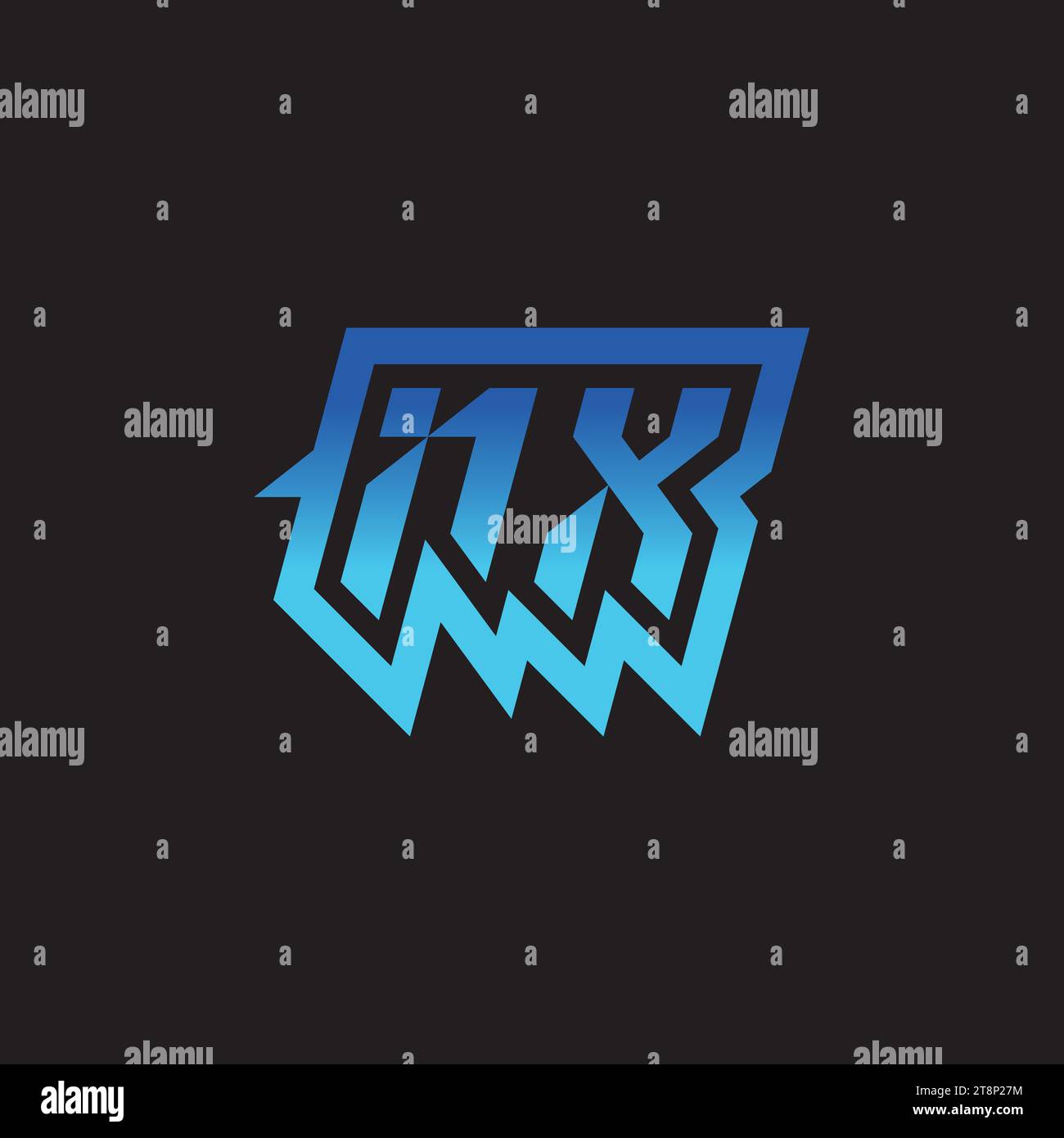 NX initial inspiration logo design esport and gaming clan ideas Stock ...