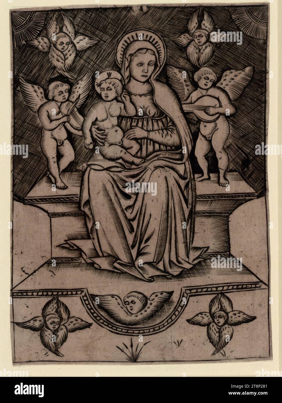 The Virgin and Child Enthroned with Angels, Northern Italian, circa ...