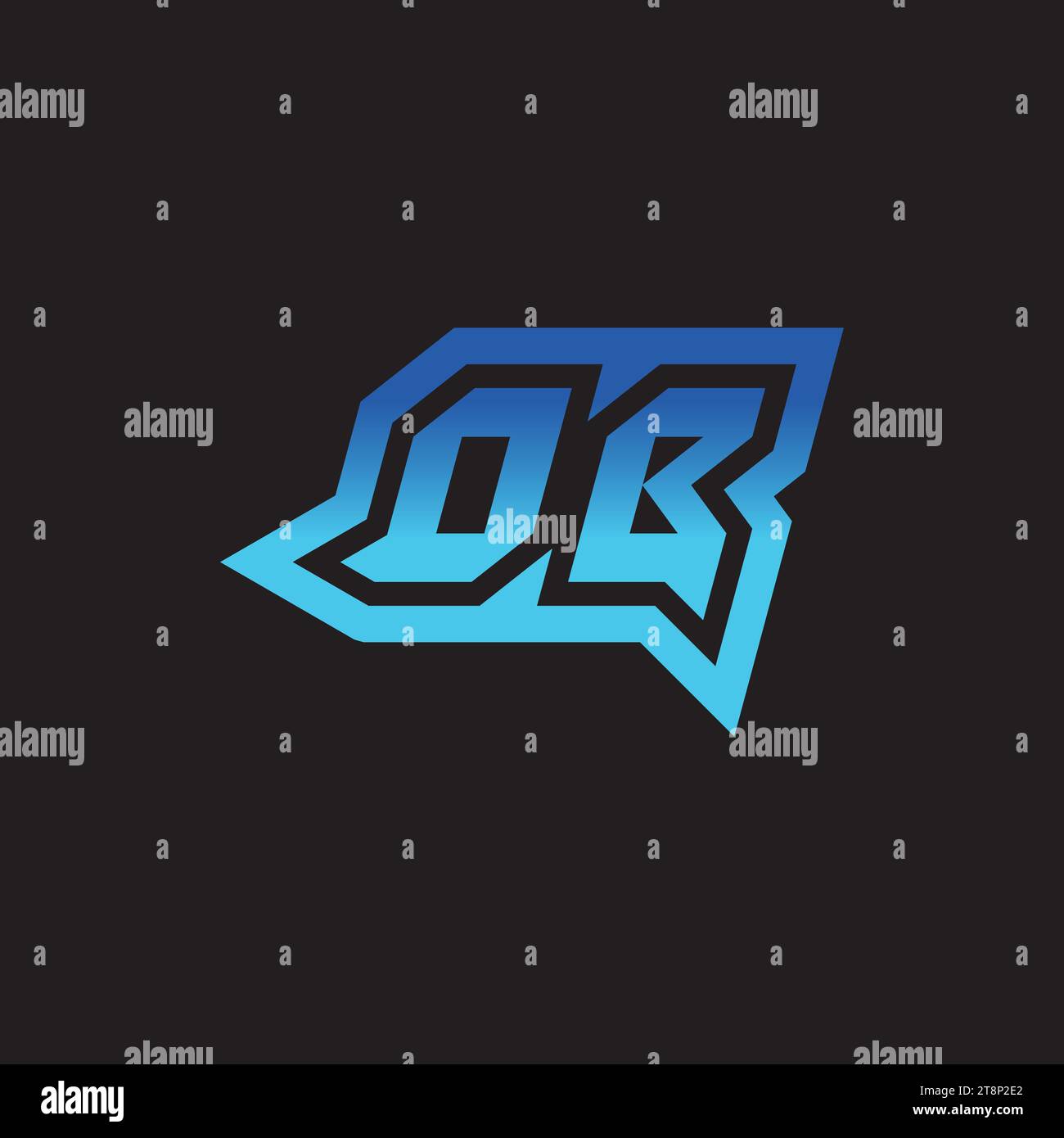 OB initial inspiration logo design esport and gaming clan ideas Stock ...
