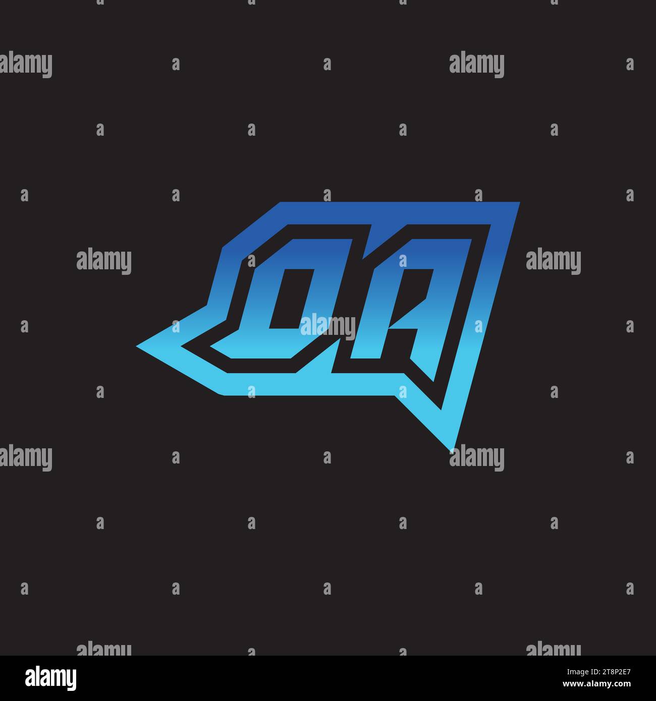 OA initial inspiration logo design esport and gaming clan ideas Stock ...
