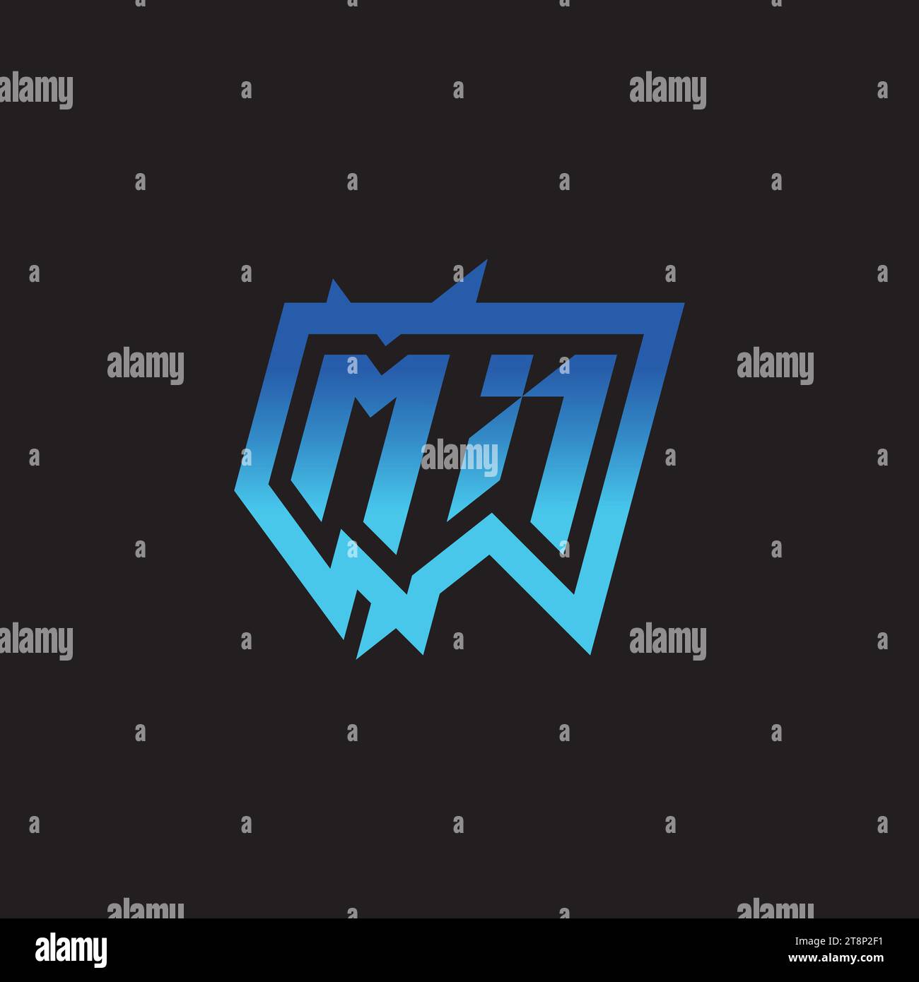 MN initial inspiration logo design esport and gaming clan ideas Stock ...