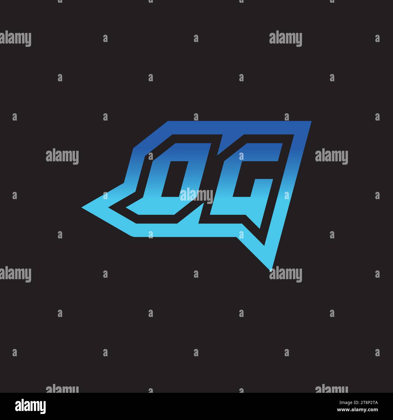 OG initial inspiration logo design esport and gaming clan ideas Stock ...