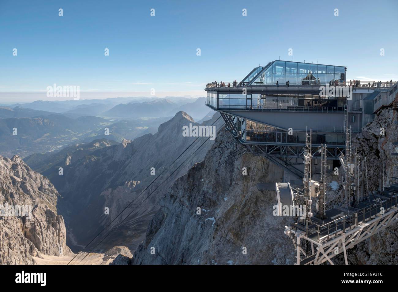 Mountain station, viewing platform, Zugspitze, Garmisch-Partenkirchen ...