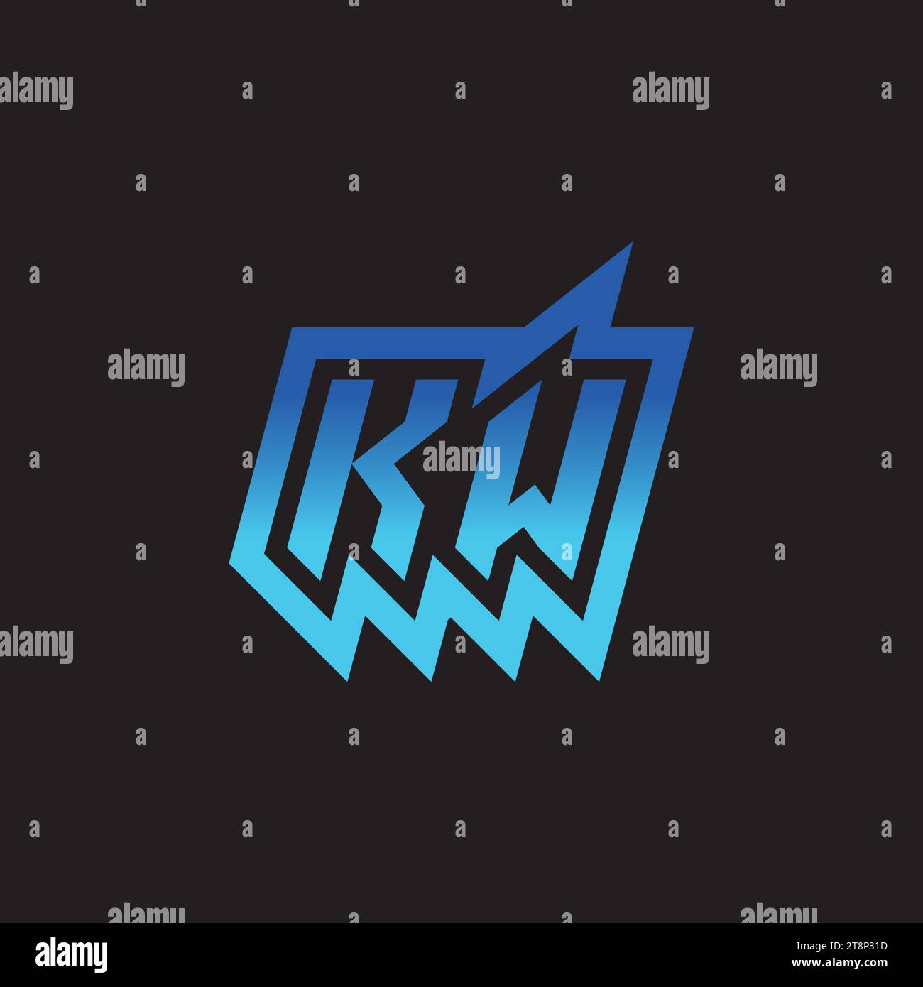 Kw gaming logo Stock Vector Images - Alamy