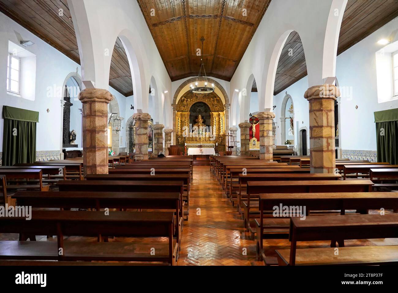 Nave, Church Matriz, Igreja Matriz de Monchique, in Manueline style ...