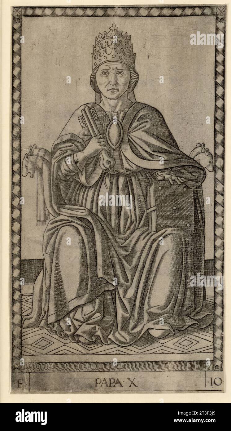 The Pope, E Series Ferrara, Master of Tarocchi, before 1467, print ...
