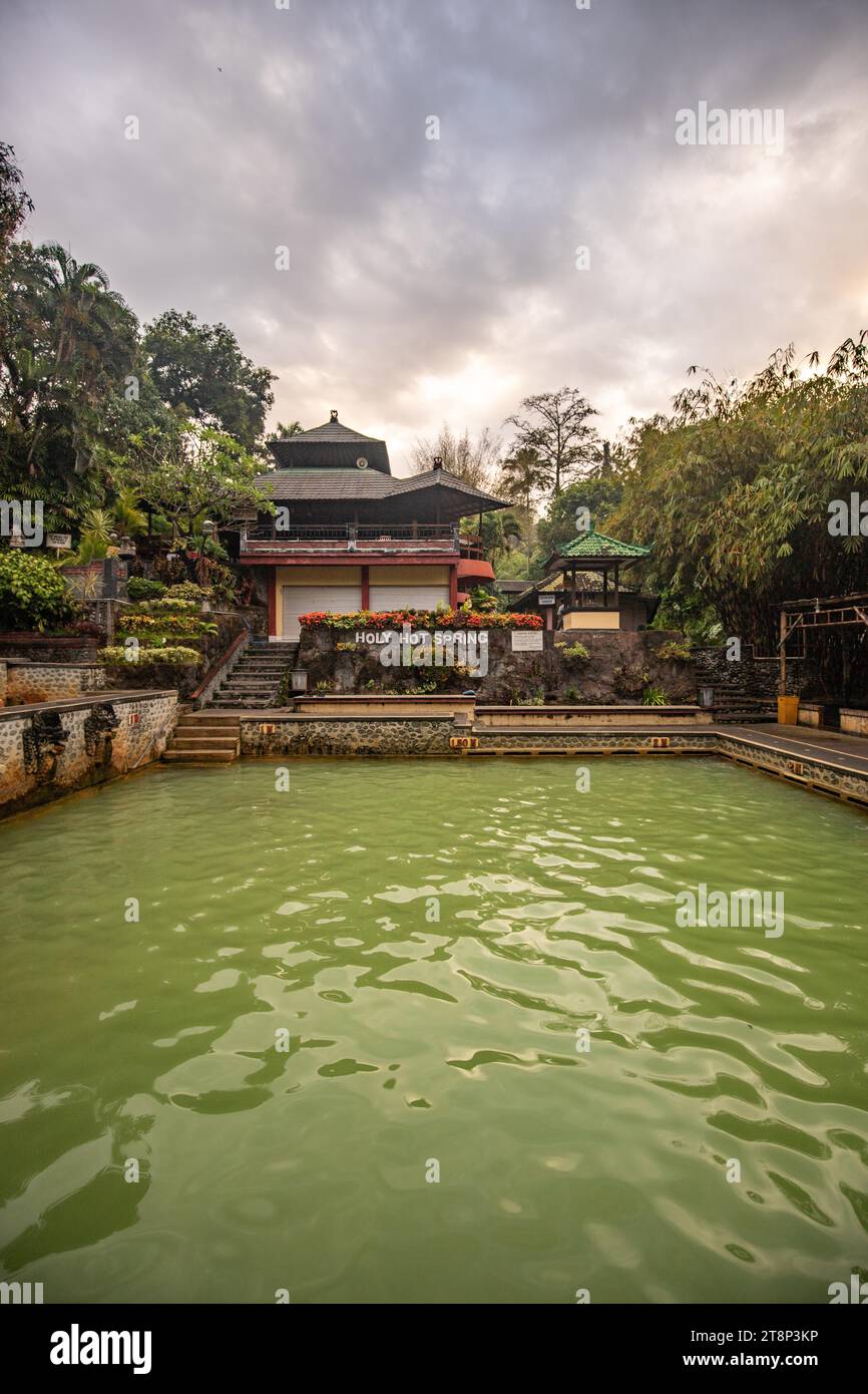 Hot springs, thermal baths in the tropical jungle. Ritueles sulphur ...