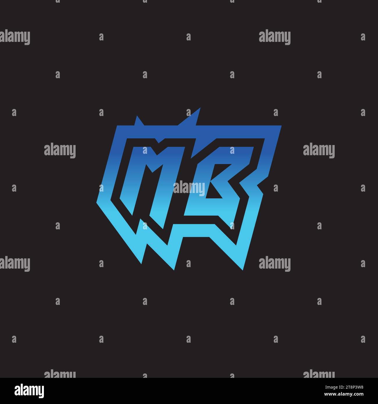 MB initial inspiration logo design esport and gaming clan ideas Stock ...